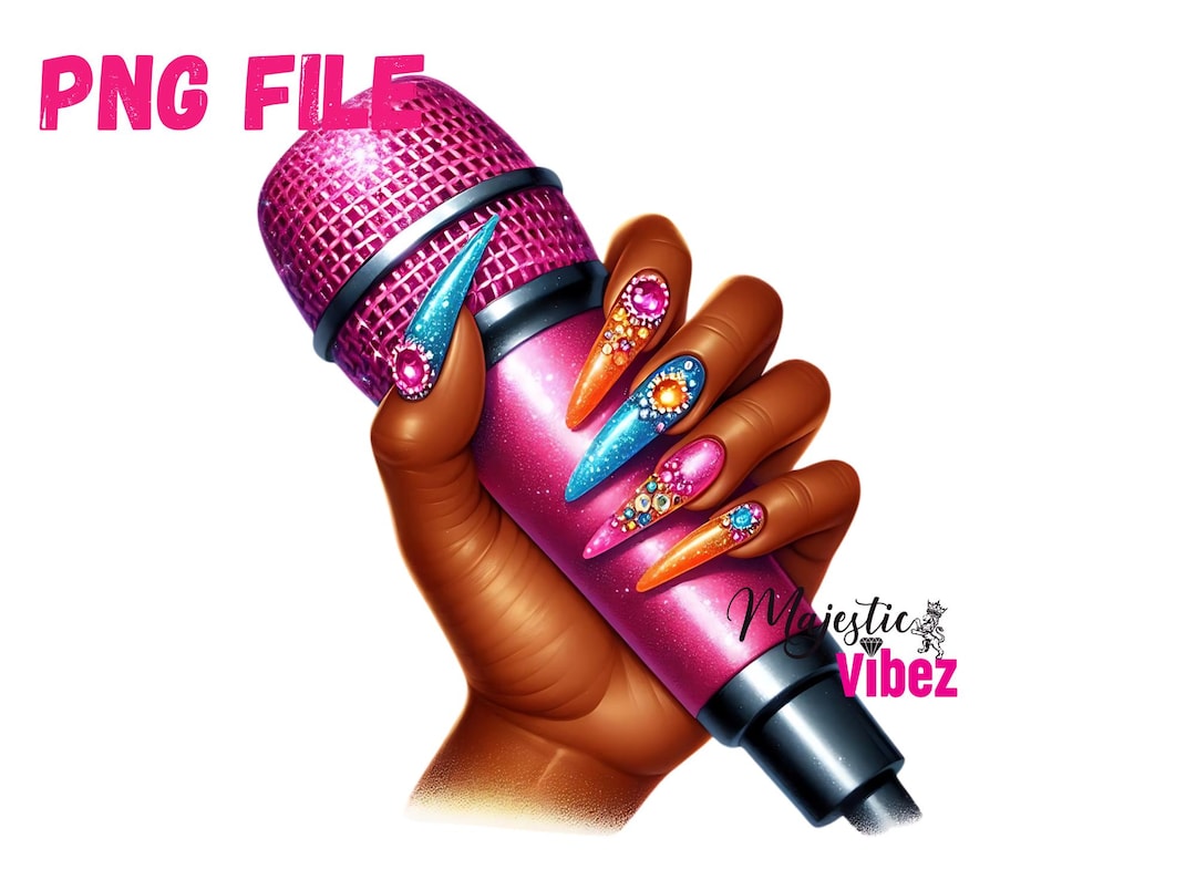 Pink Microphone Clip Art Pink Mic Female Hand With Microphone Png ...