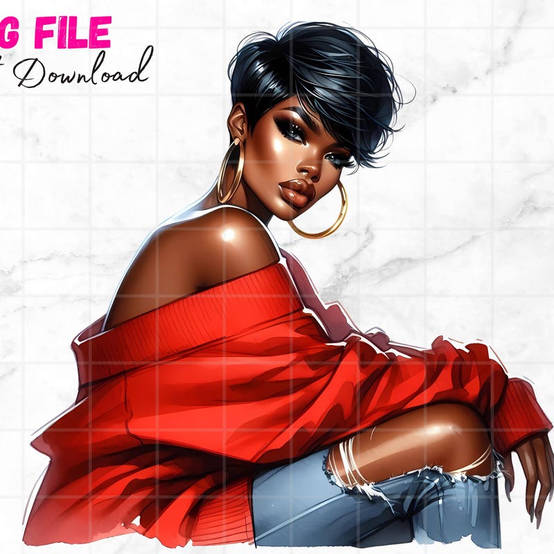 Black Girl Hair Sweater - Etsy