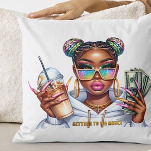 Black Girl With Money PNG Black Dope Girl Clipart Woman With Iced ...