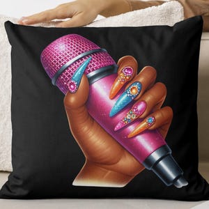 Pink Microphone Clip Art Pink Mic Female Hand With Microphone Png ...