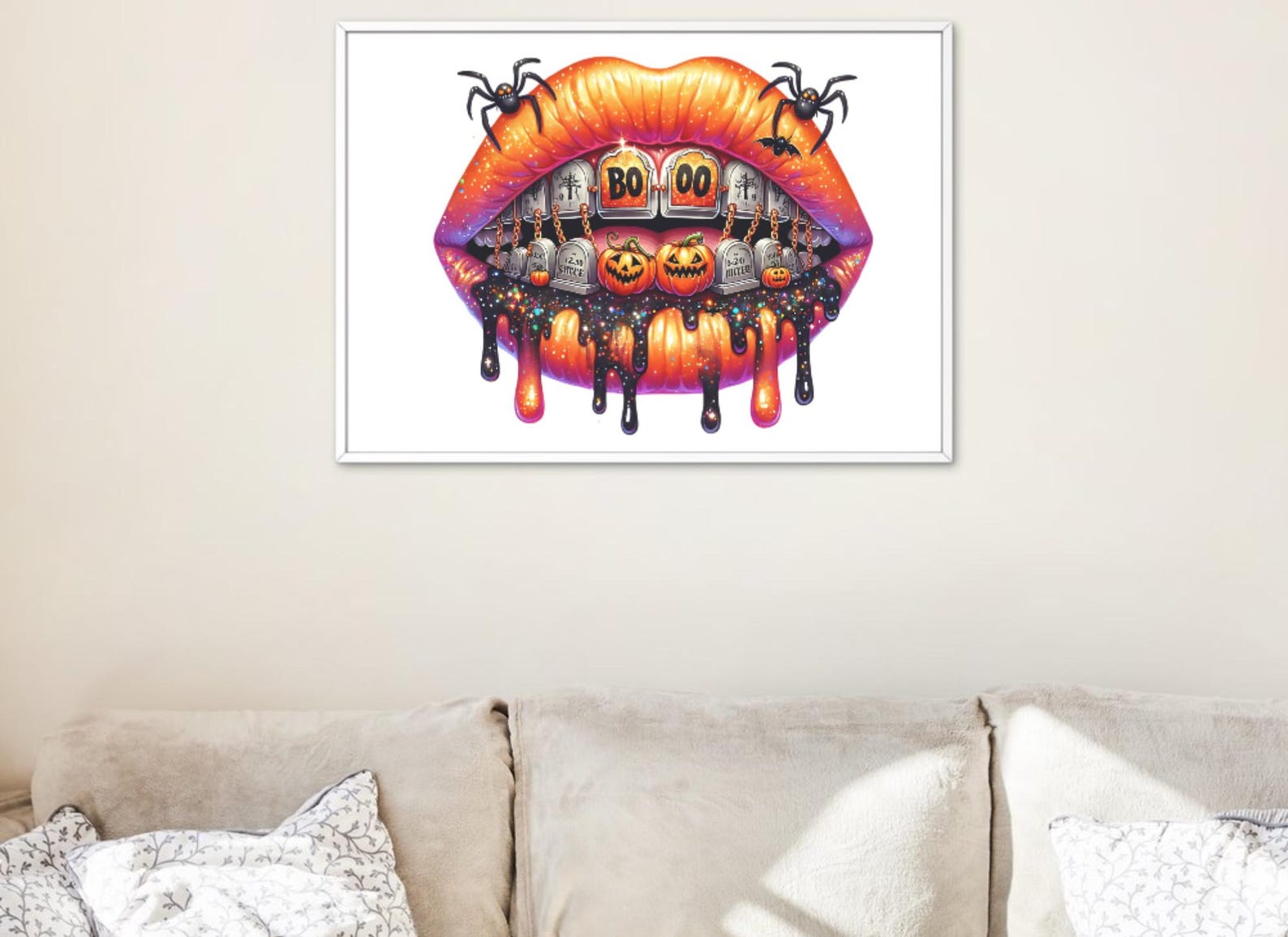 Halloween Lips Png Spooky Lips Clip Art Scary Spider Pumpkins Fall Boo ...