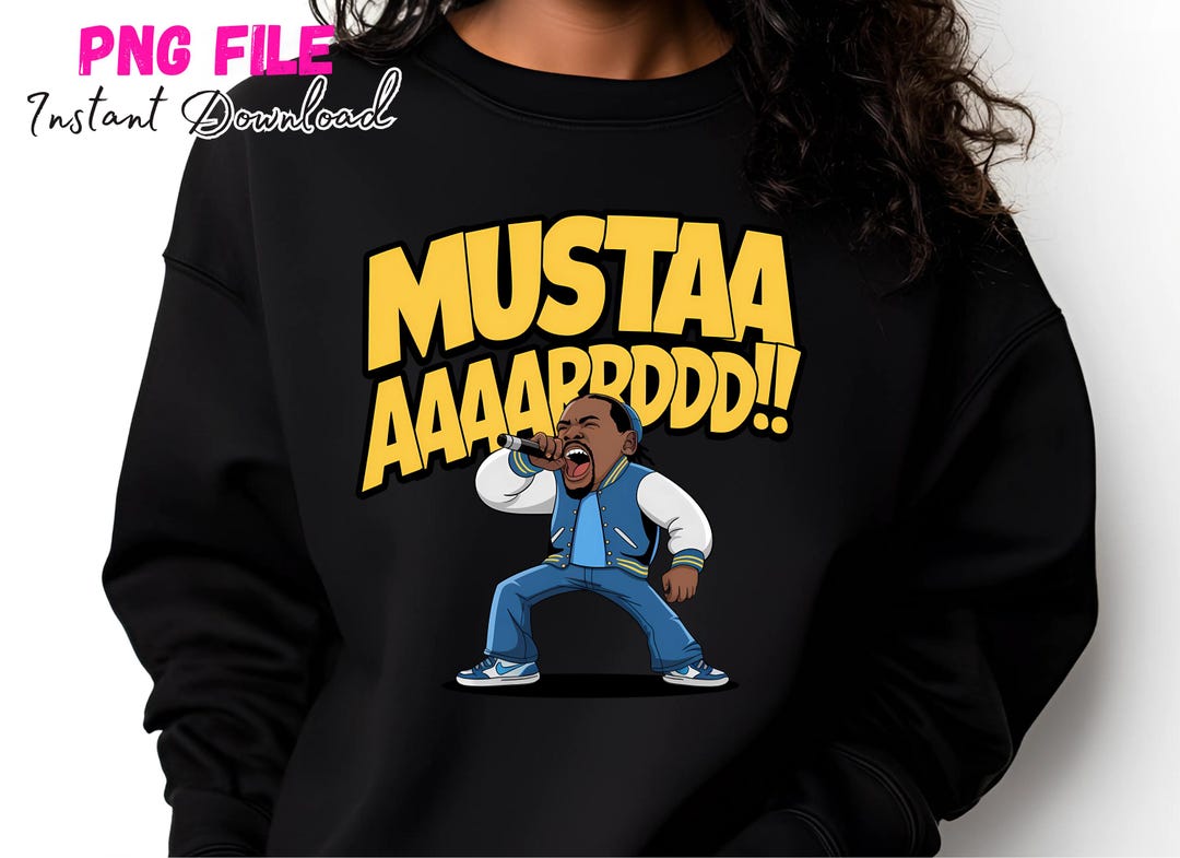 Mustard PNG Digital Download Funny Rapper Man Clipart Hip Hop Rap ...