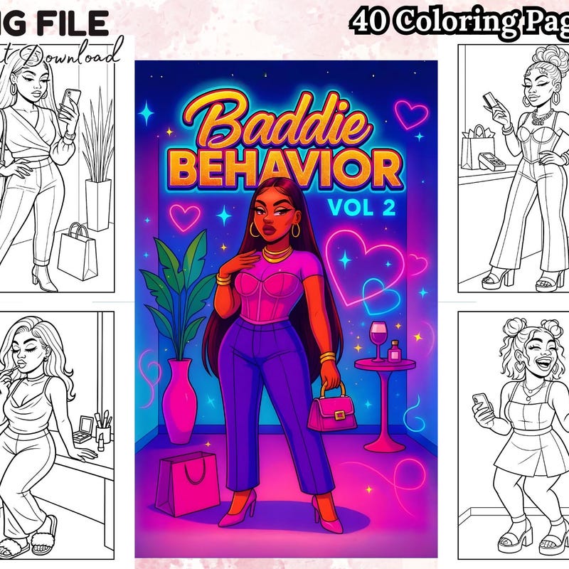 Baddie Coloring Books - Etsy