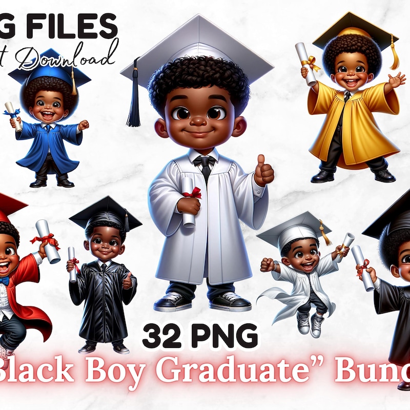 Boy Graduate Clipart - Etsy
