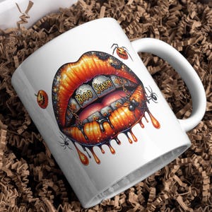 2 Halloween Lips Png Spooky Lips Clip Art Scary Spider Pumpkins Fall ...