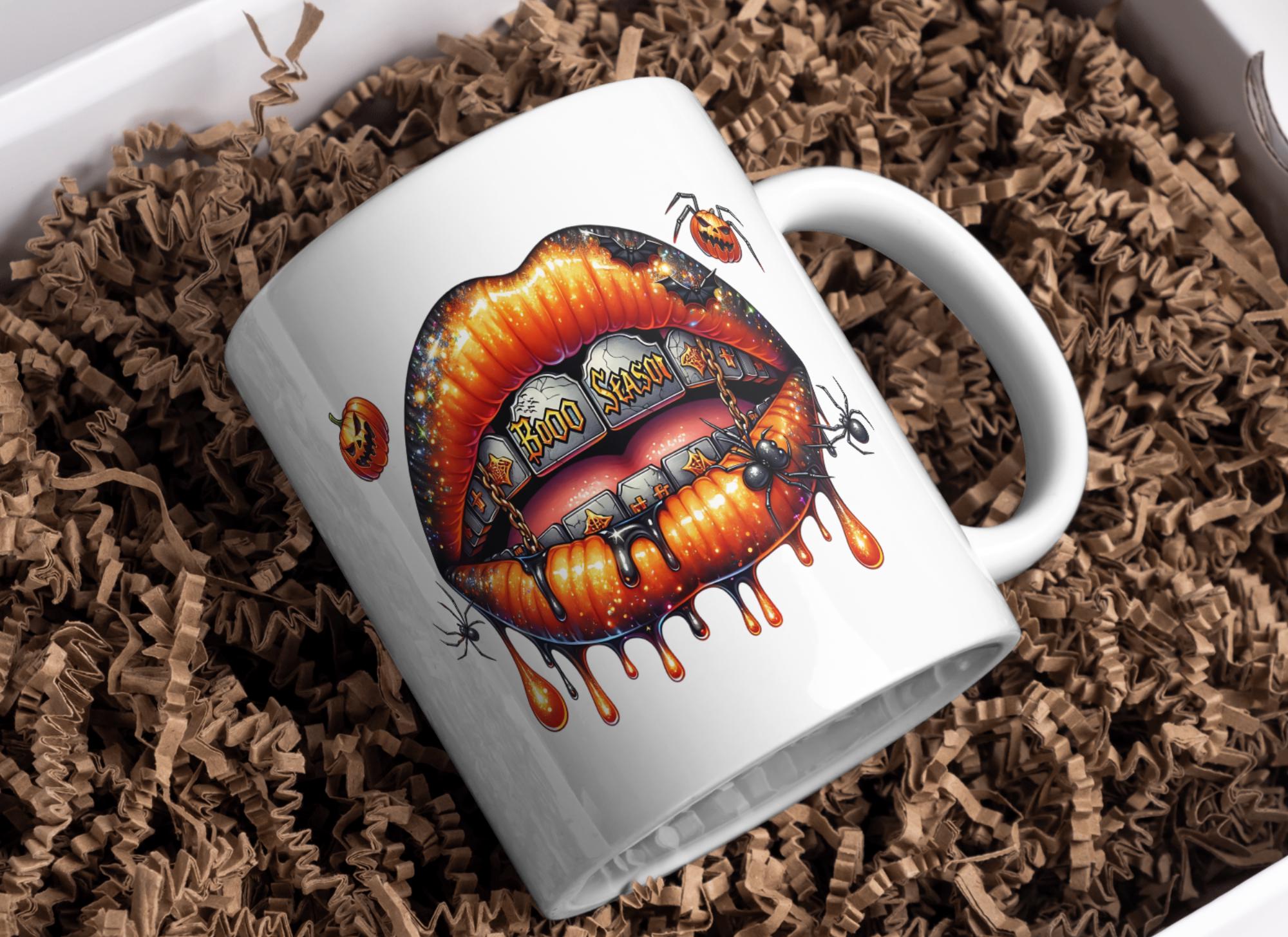 2 Halloween Lips Png Spooky Lips Clip Art Scary Spider Pumpkins Fall ...