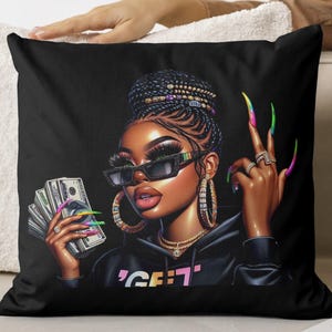 Black Girl With Money PNG Black Dope Girl Clipart Woman With Get Money ...