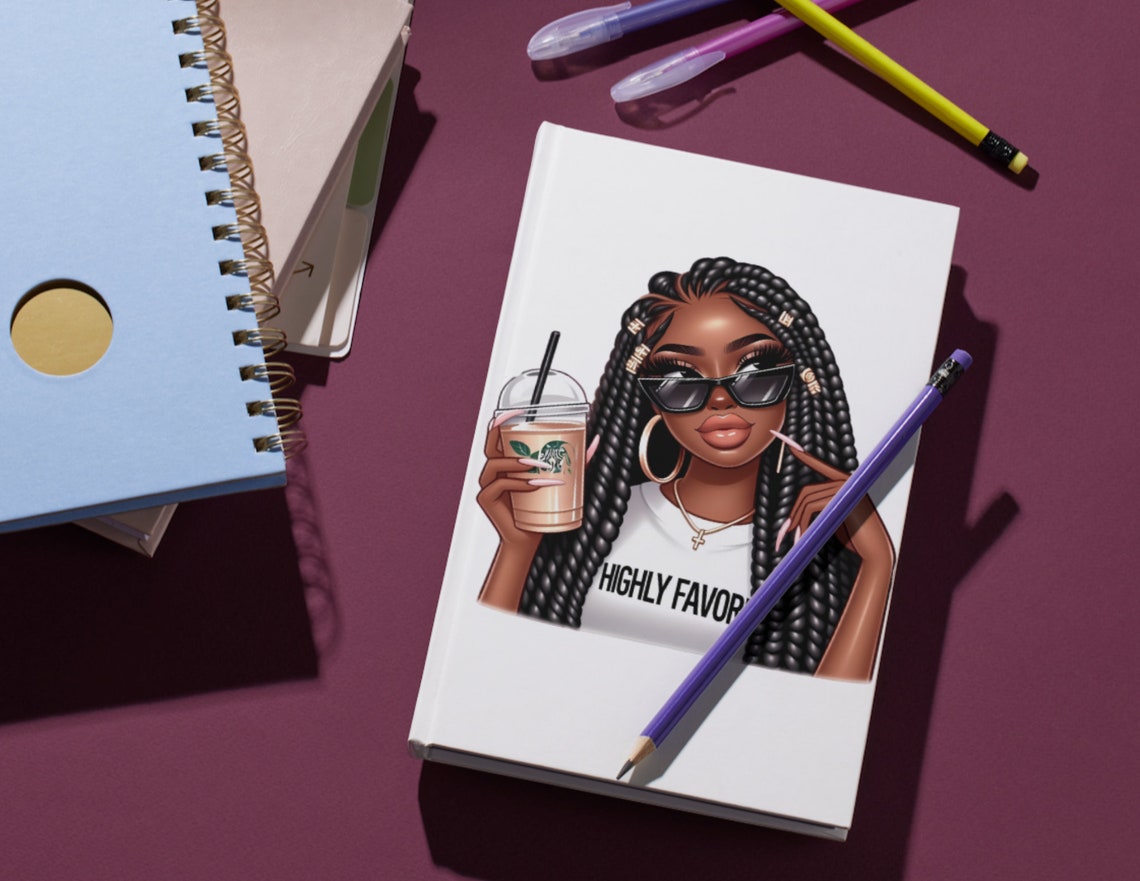 Highly Favored PNG Black Girl Clipart African American Melanin Afro ...