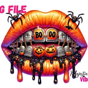 Halloween Lips Png Spooky Lips Clip Art Scary Spider Pumpkins Fall Boo ...