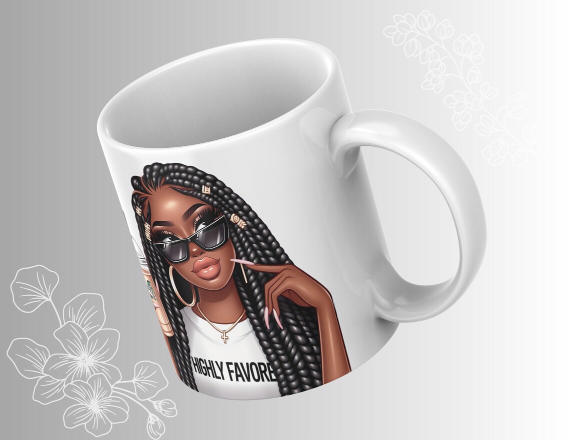 Highly Favored PNG Black Girl Clipart African American Melanin Afro ...