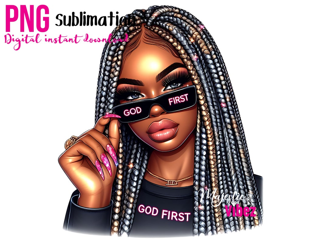 God First PNG Black Girl Clipart Prayer Blessed Always Pray African ...