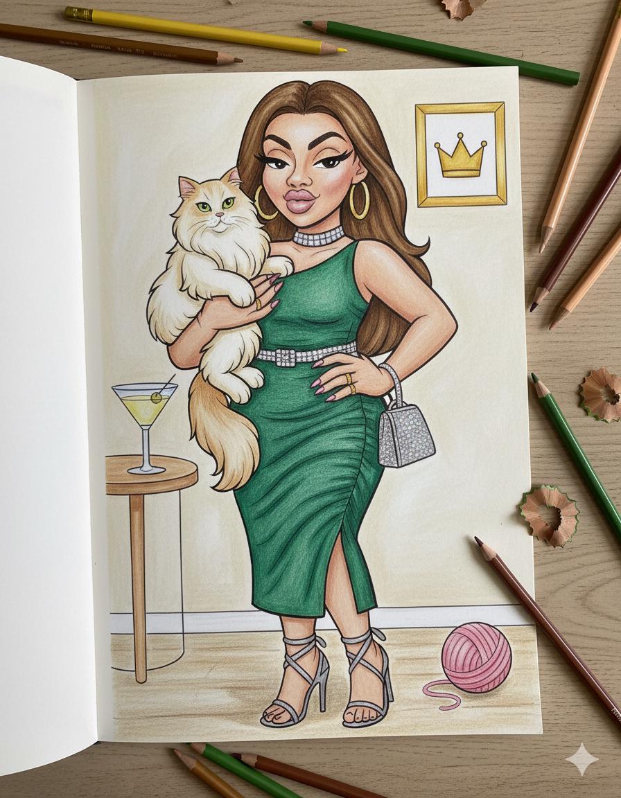 41 Slay With Pets Coloring Book Pages Bundle Bougie Black Girls Cute ...