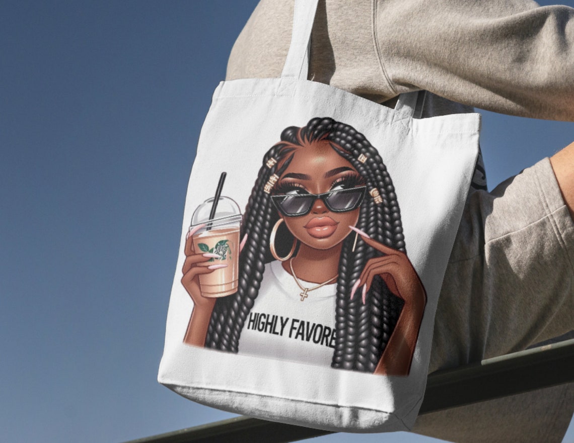 Highly Favored PNG Black Girl Clipart African American Melanin Afro ...