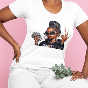 Black Girl With Money PNG Black Dope Girl Clipart Woman With Get Money ...