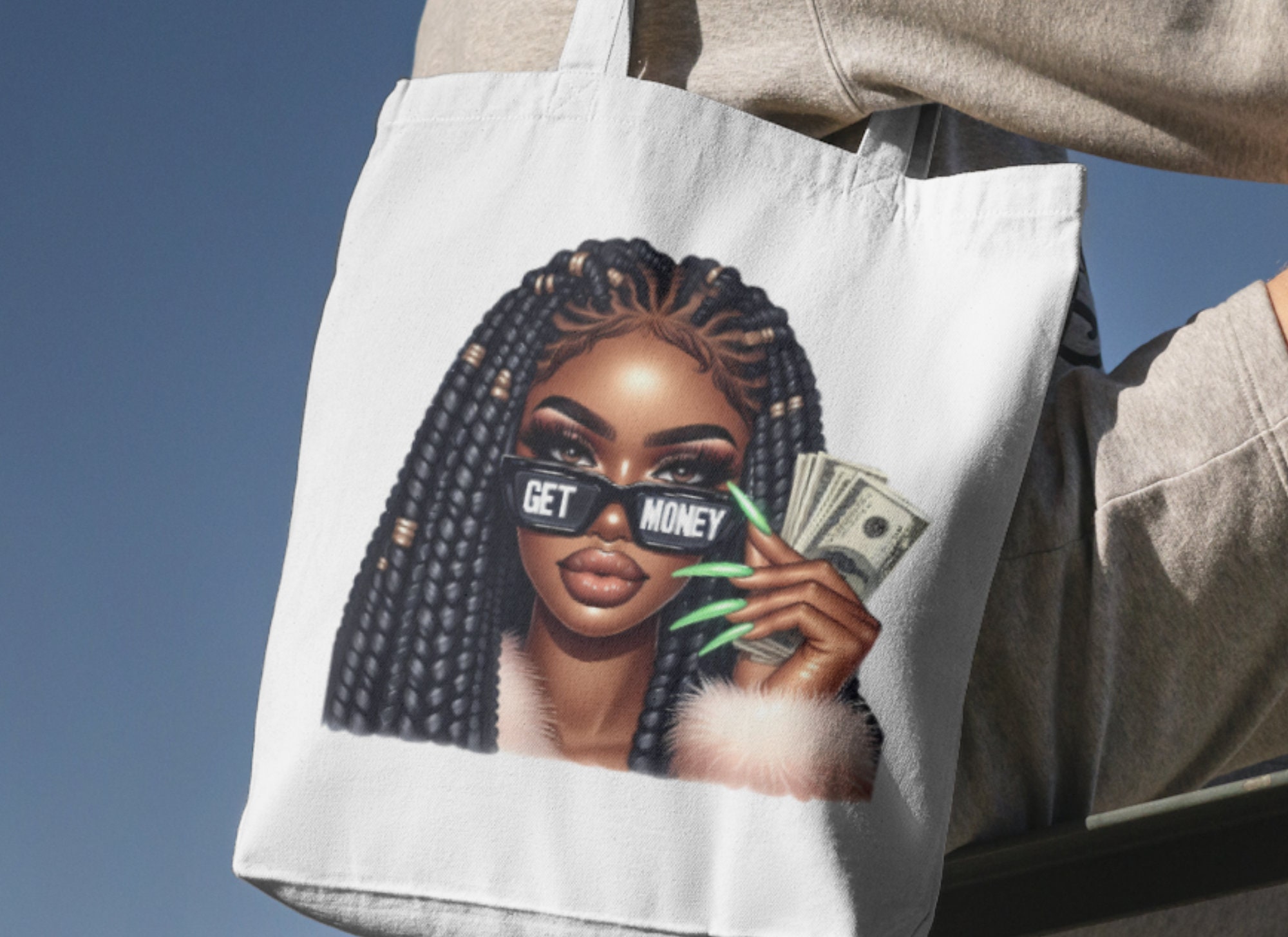 Black Girl With Money Clipart Bundle Hustler Girls PNG Urban Girl With ...