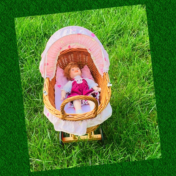 Wicker Doll Pram - Etsy