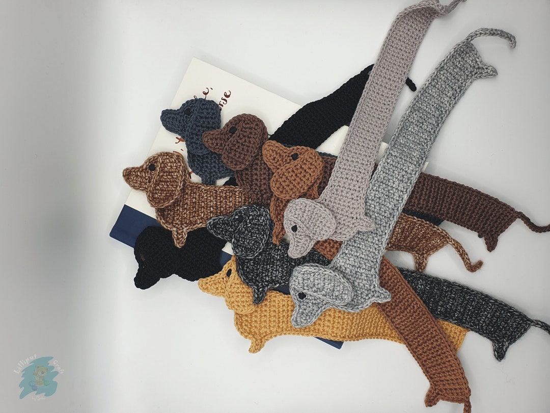 Dachshund Handmade Bookmark Sausage Dog Crocheted Bookmark - Etsy