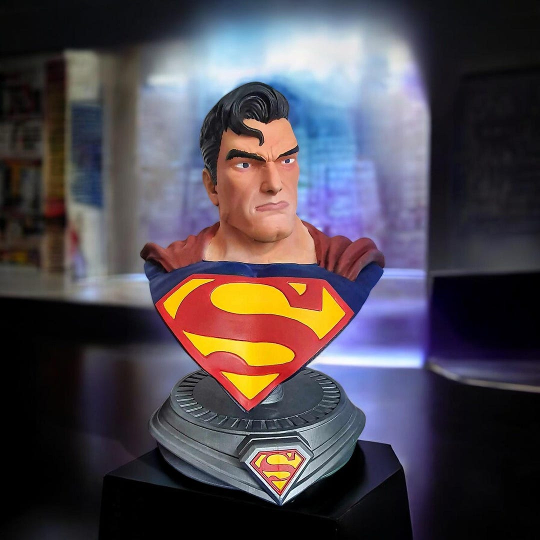3D Printed Superman Bust - Etsy