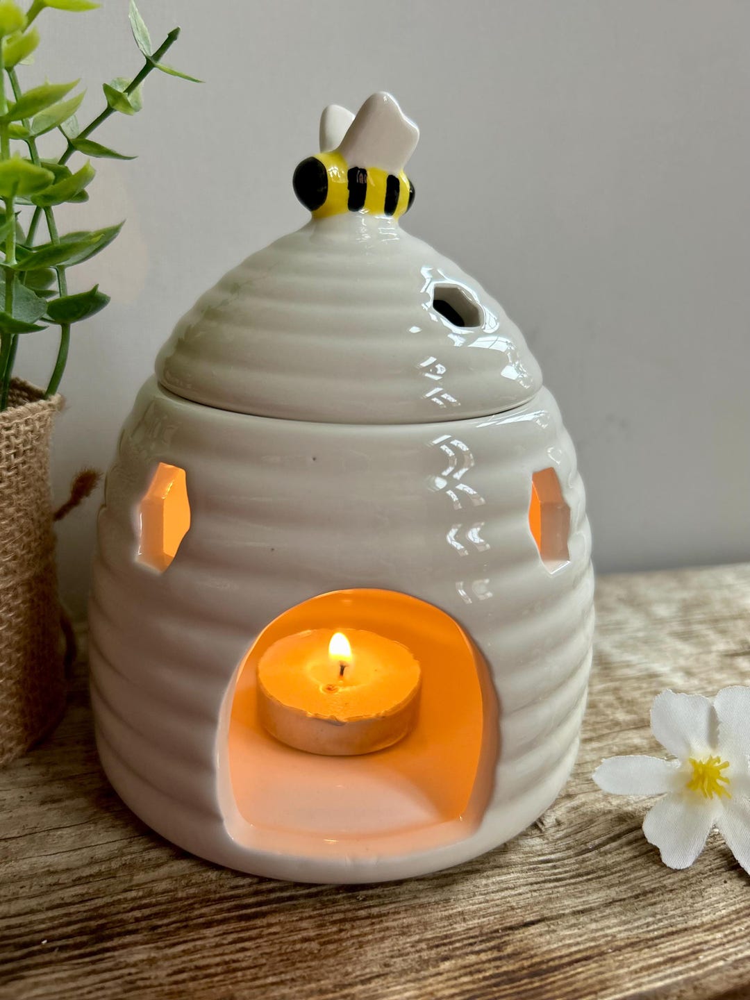Unique Beehive Honeycomb Design Oil Burner Wax Melter Aromatherapy ...