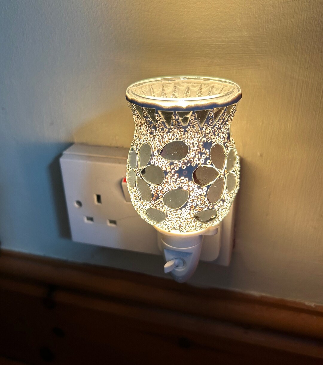 Plug in Mosaic Wax Oil Burner Fragrance Warmer Light Aromatic Home ...
