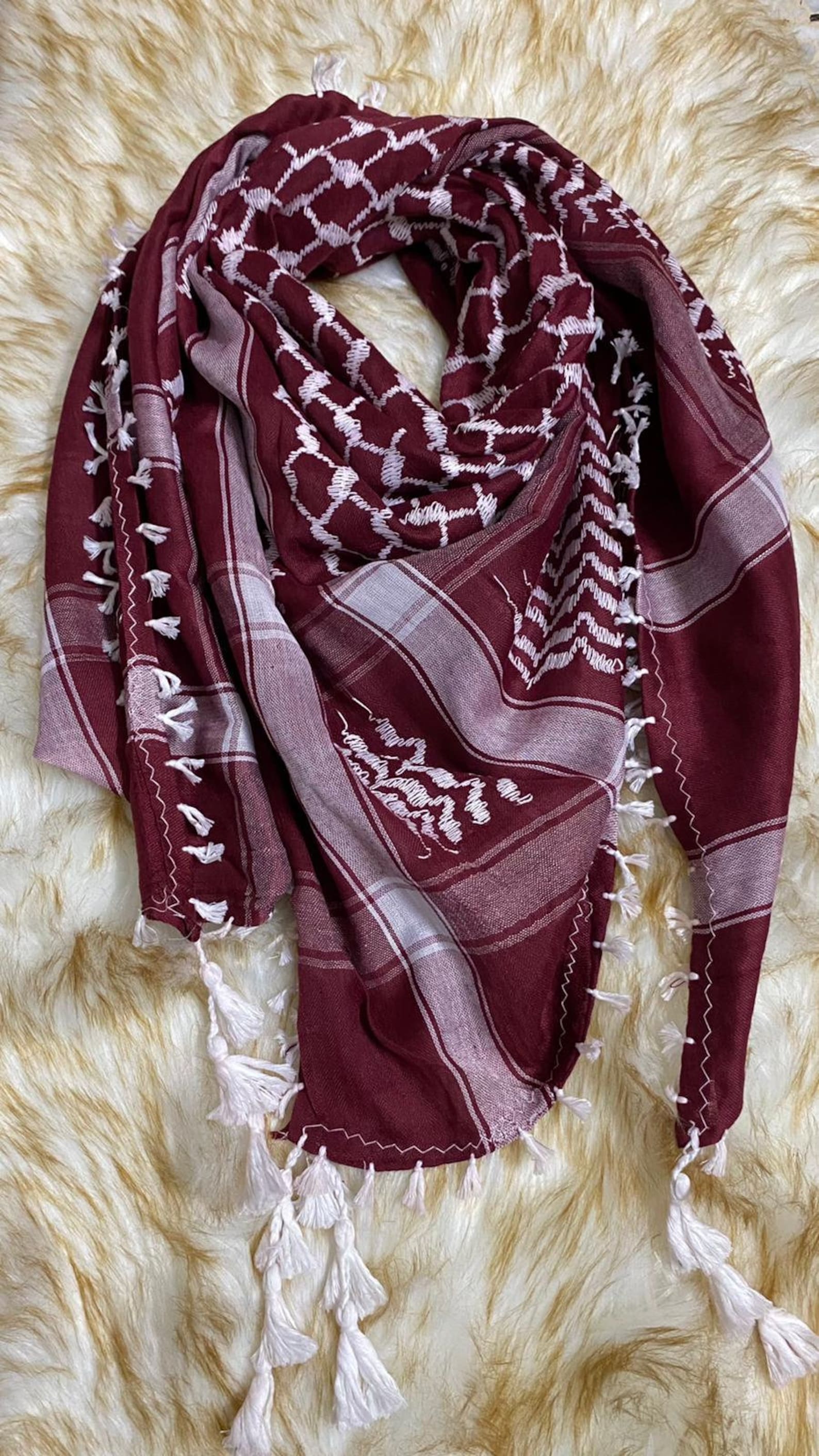 Keffiyeh 1 Keffiyeh Arafat Shemagh Keffiyeh Made of Cotton - Etsy