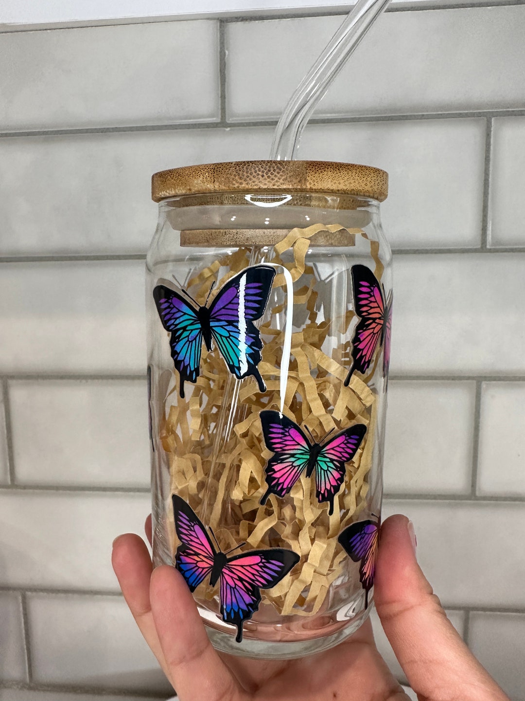 Butterfly Beer Glass - Etsy