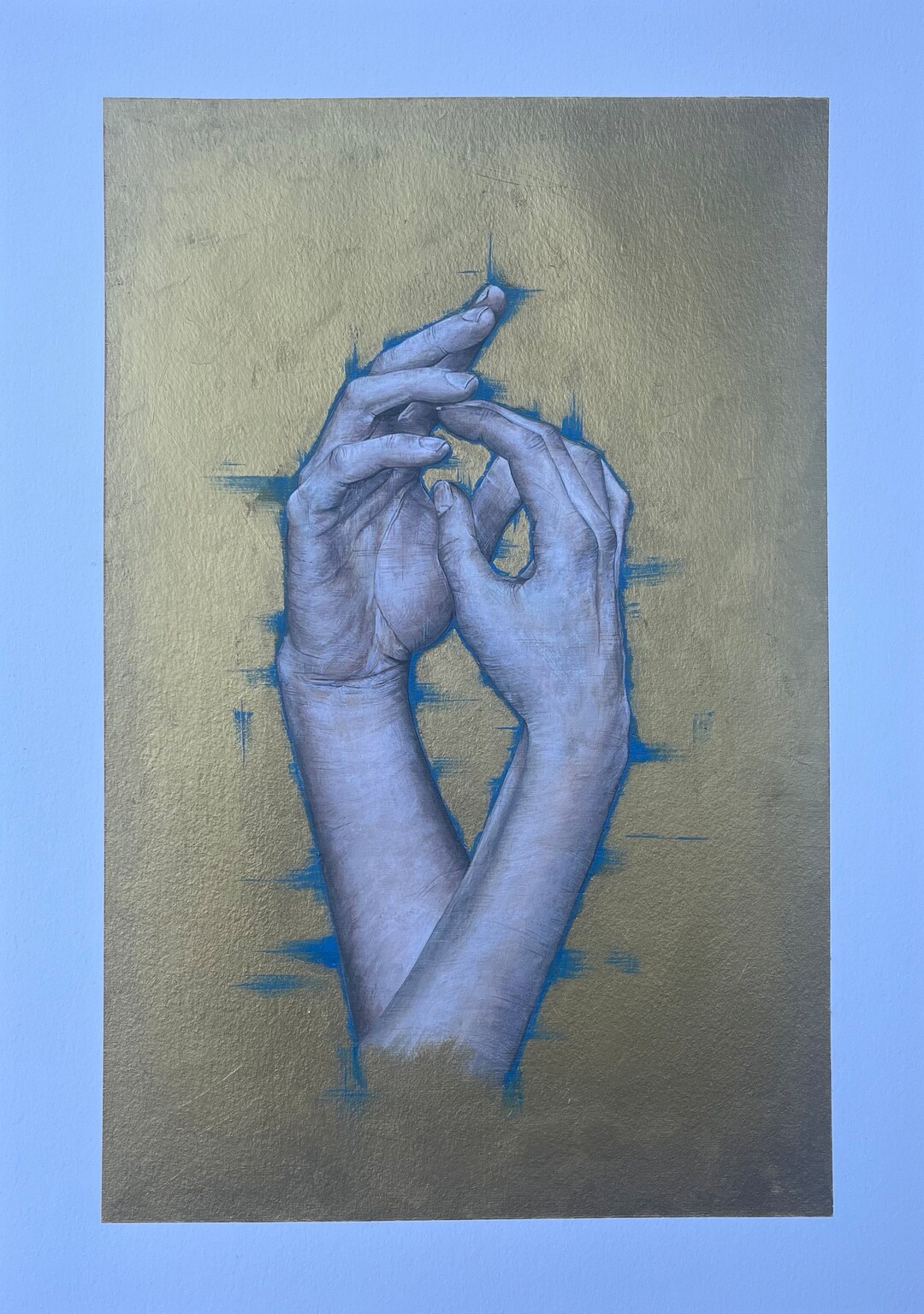 Unframed Healing Hands Embellished Print - Etsy