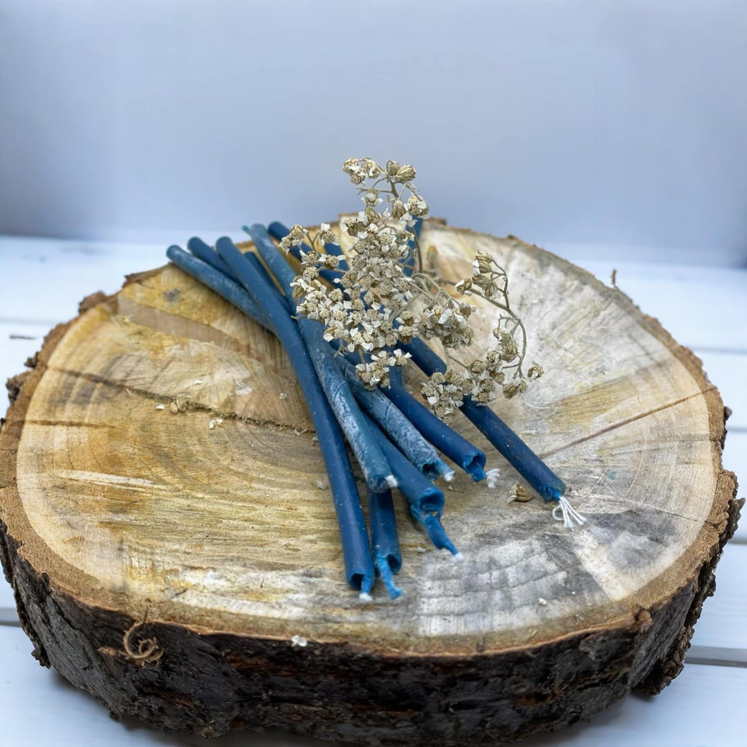10 Dark Blue Ritual Candles for Inner Peace and Trust - Etsy