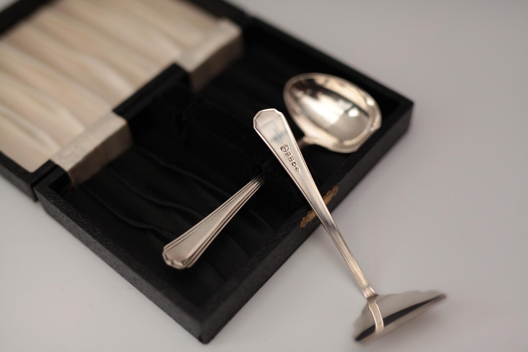 AI Silver Plated Baby Spoon and Pusher - Toddler Cutlery - Etsy