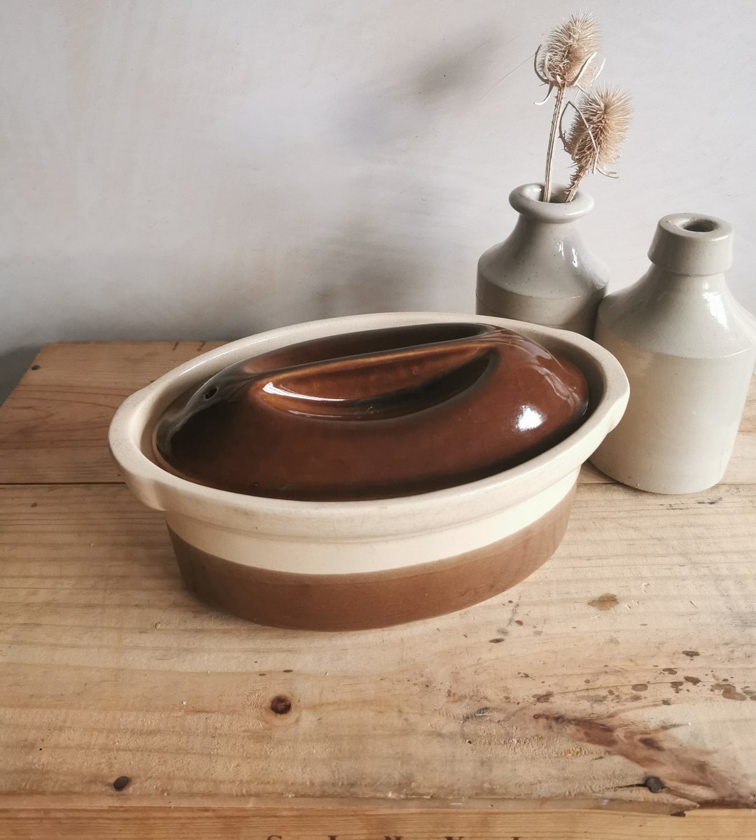 Vintage French Stoneware Pottery Tureen | Emile Henry Terrine ...