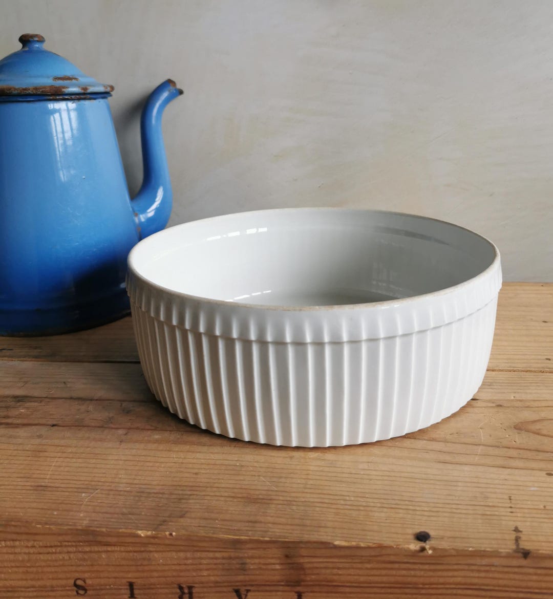 Vintage Pillivuyt France Souffle Dish | White Porcelain Baking Pan - Etsy