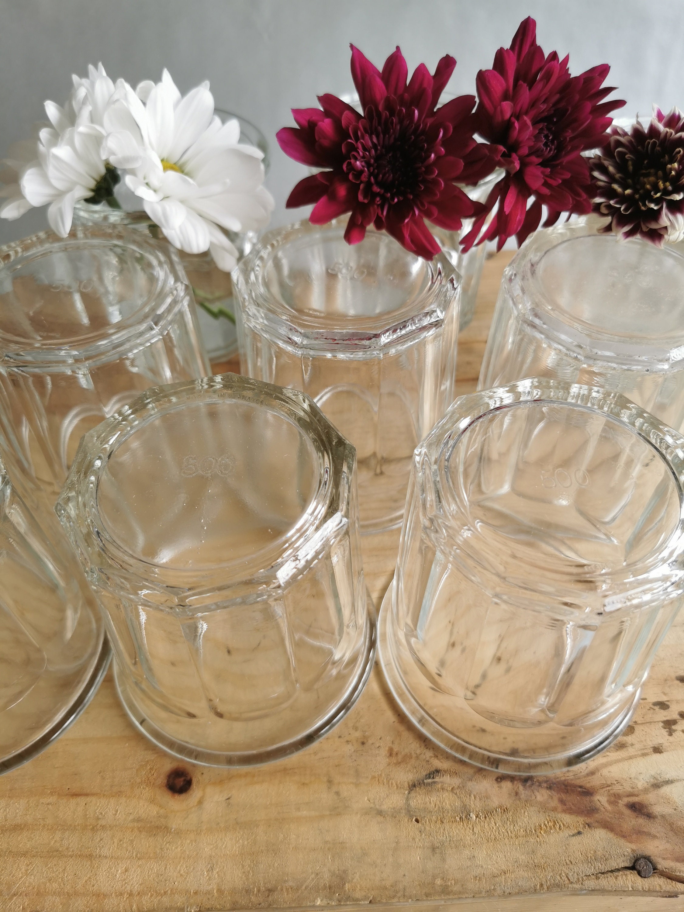 Set of 3 Vintage French Glass Jam Jars Jelly Jars Size 500 Antique ...