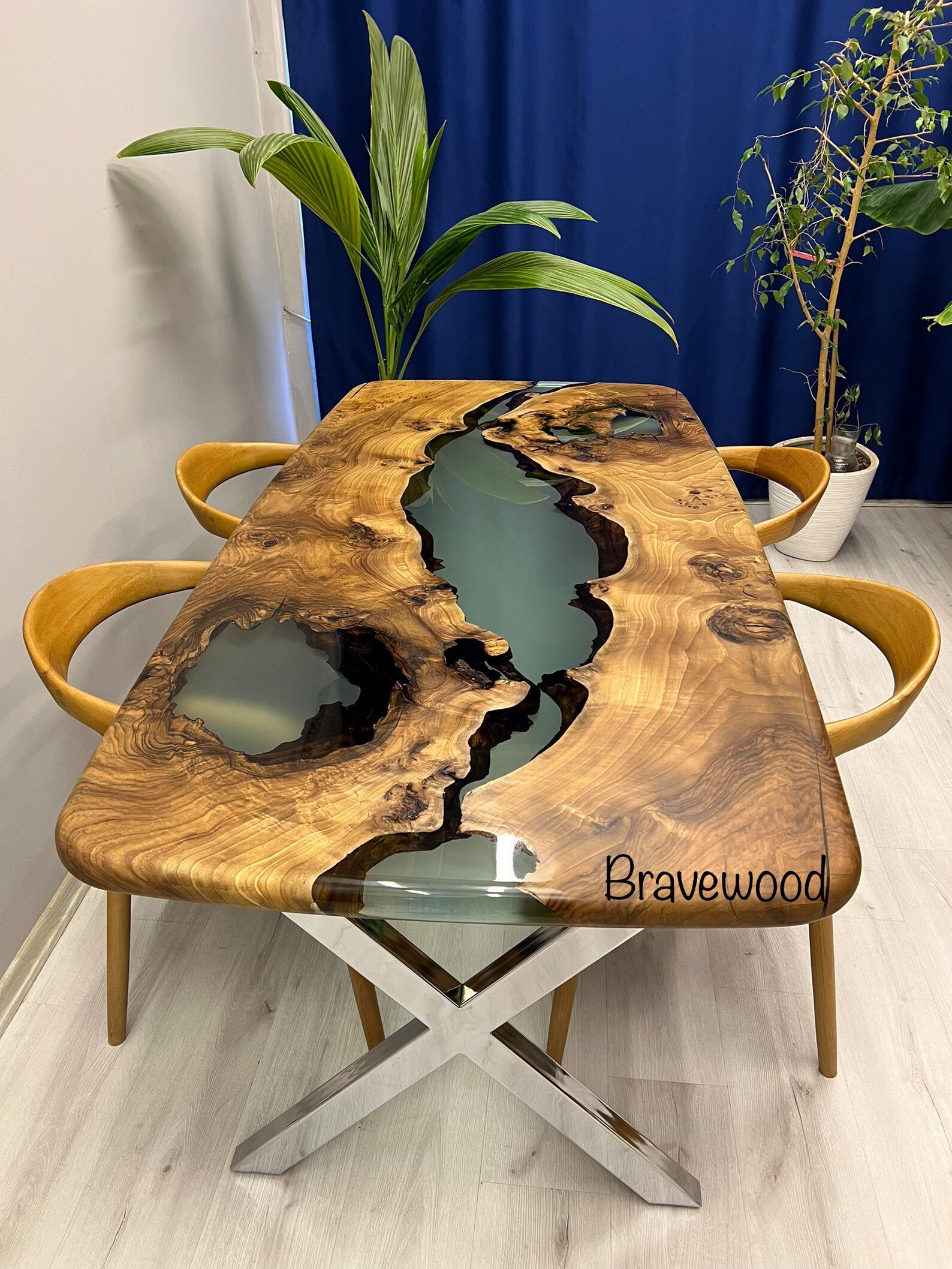 Dining Room Table Dinner Epoxy Table Kitchen Dining - Etsy