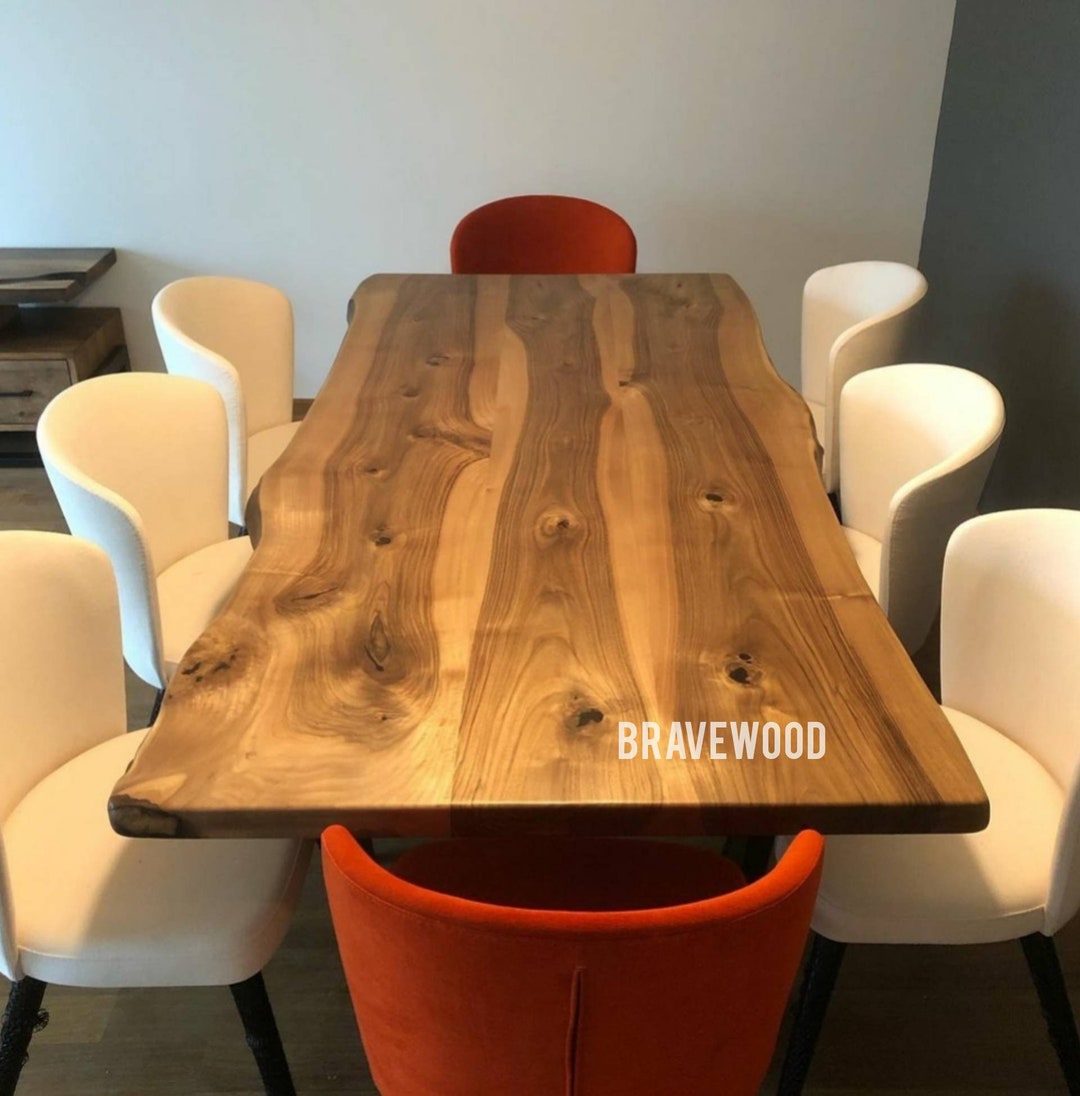 Handmade Walnut Dining Table, Custom Wood Kitchen Table - Etsy