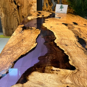 Epoxy Dining Table, Kitchen Dining Table, Olive Wood Epoxy Table ...
