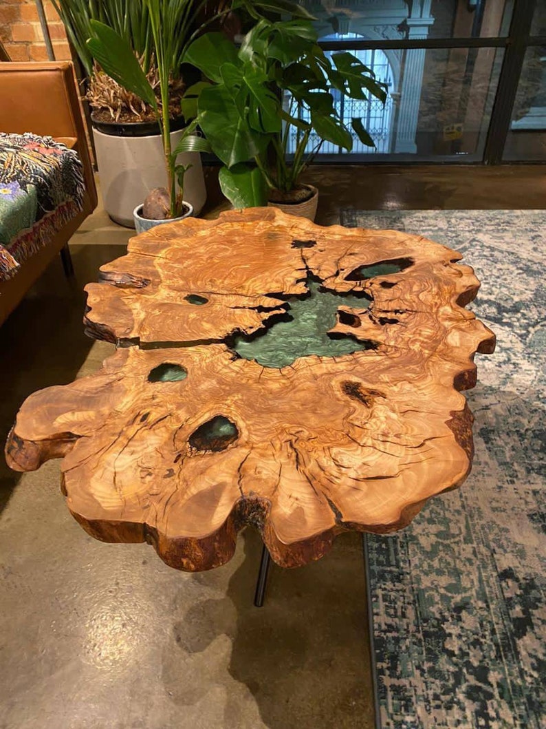 Olive Wood Table Olive Round Coffee&end Table Coffee Table - Etsy
