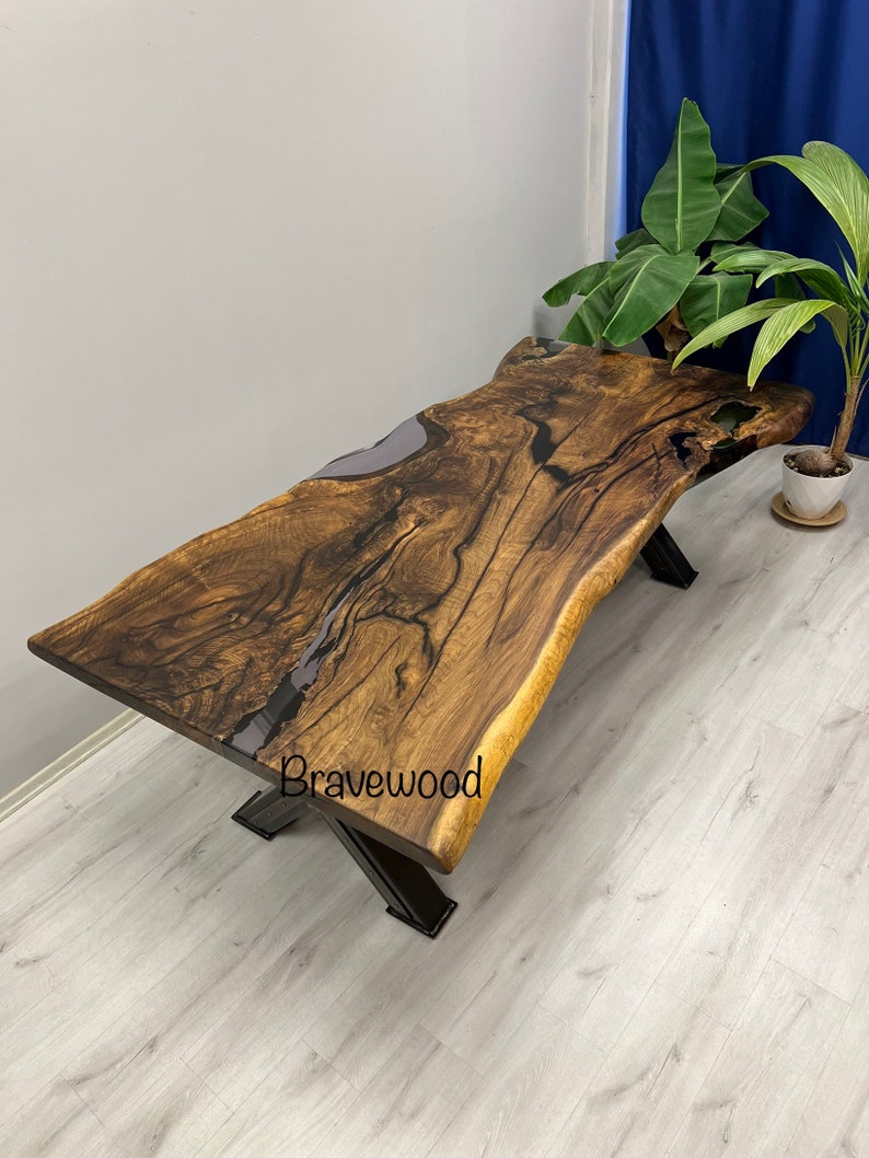 Walnut Wood Dining Table One Piece Walnut Wood Centennial - Etsy