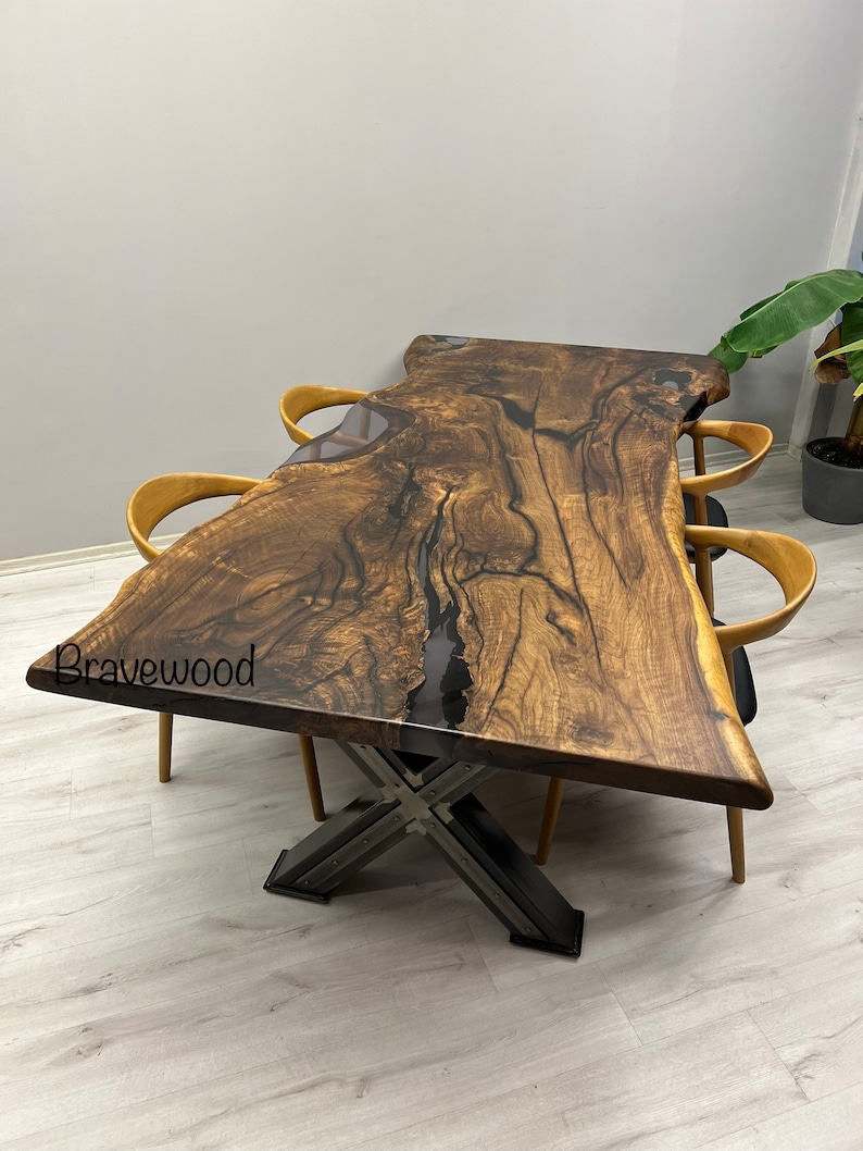 Walnut Wood Dining Table One Piece Walnut Wood Centennial - Etsy