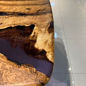 Epoxy Dining Table, Kitchen Dining Table, Olive Wood Epoxy Table ...
