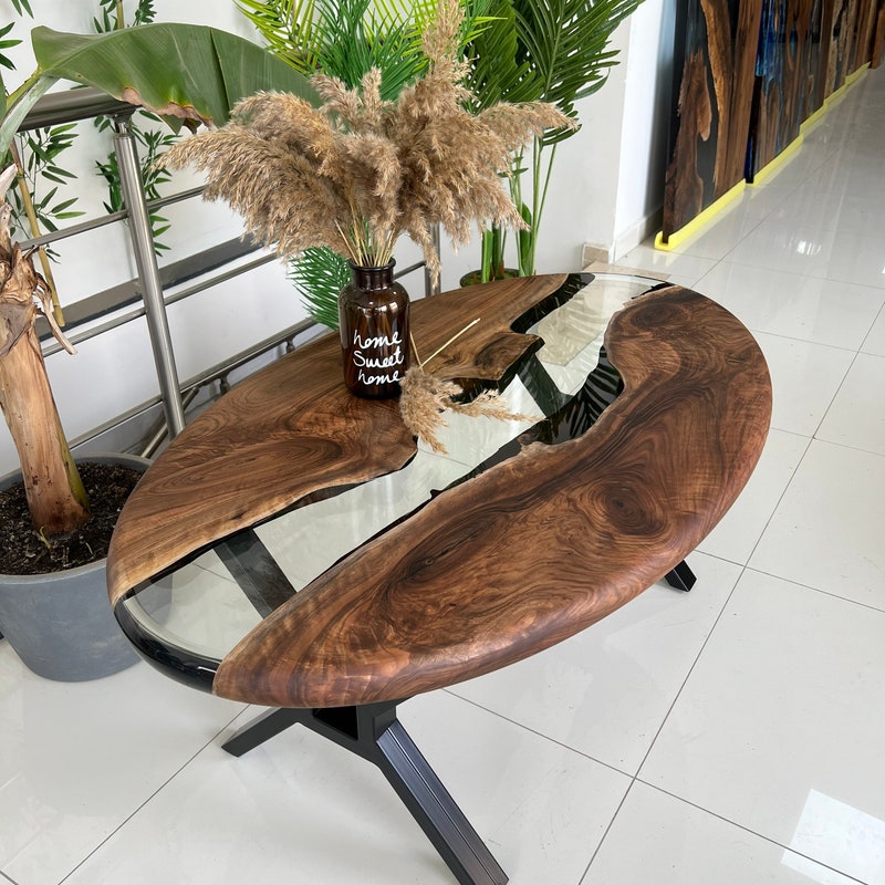 Epoxy Kitchen Table Oval - Etsy