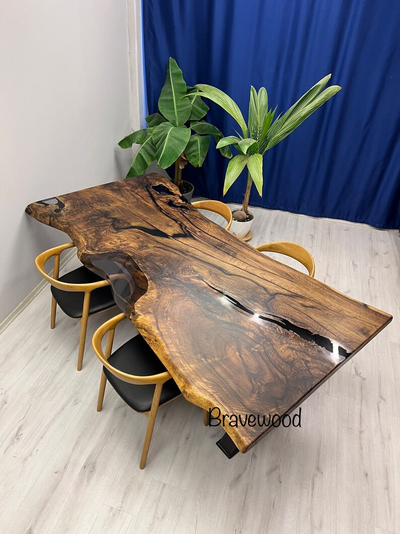 Walnut Wood Dining Table One Piece Walnut Wood Centennial - Etsy