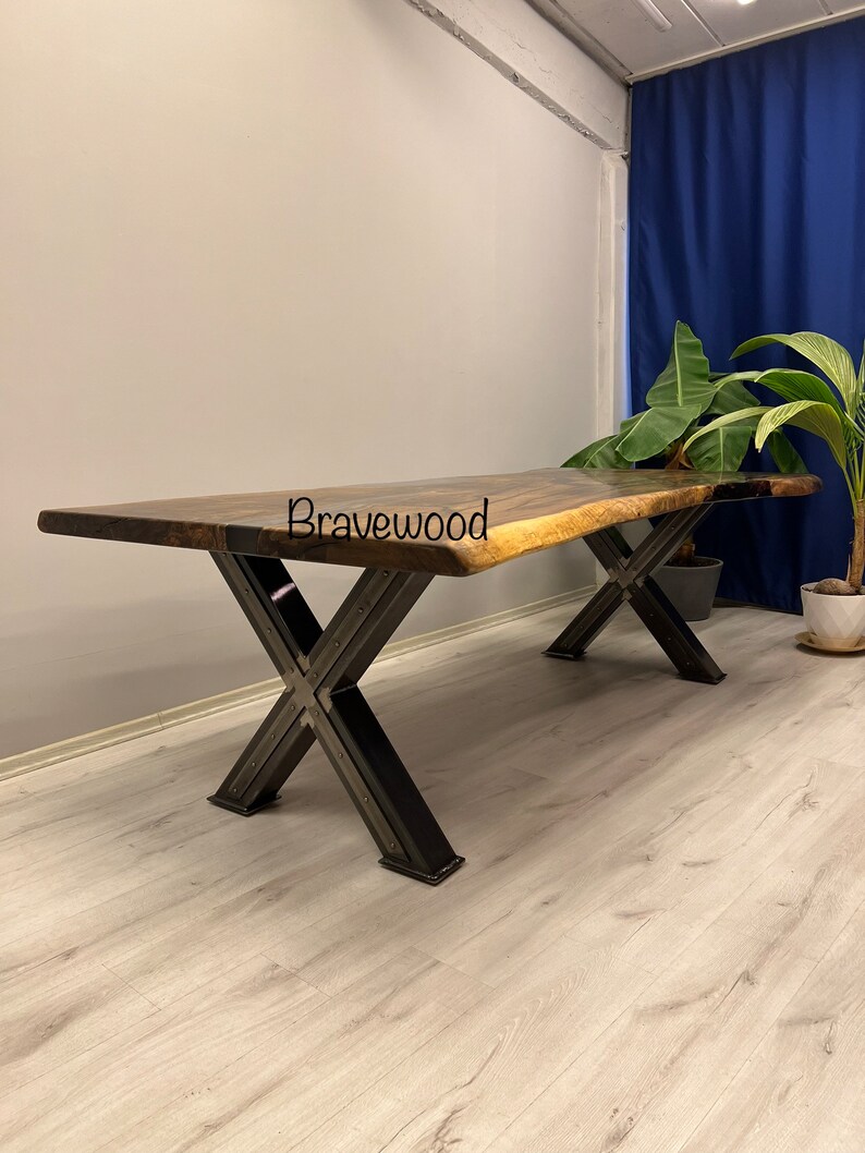 Walnut Wood Dining Table One Piece Walnut Wood Centennial - Etsy