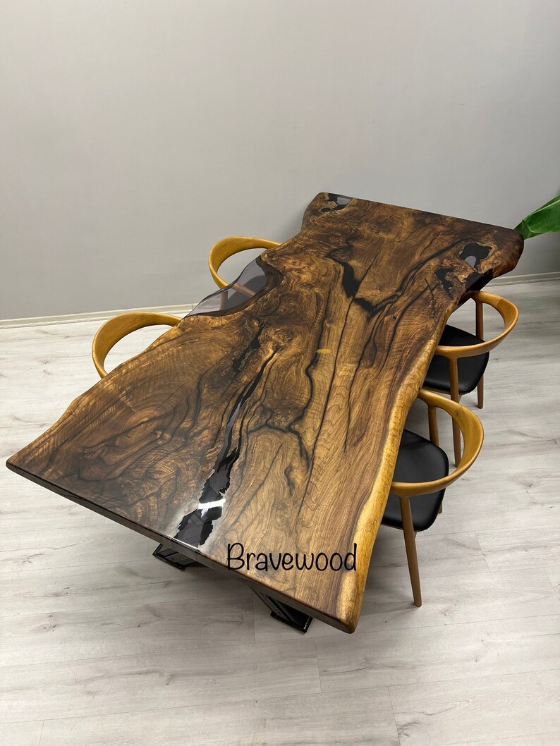 Walnut Wood Dining Table One Piece Walnut Wood Centennial - Etsy