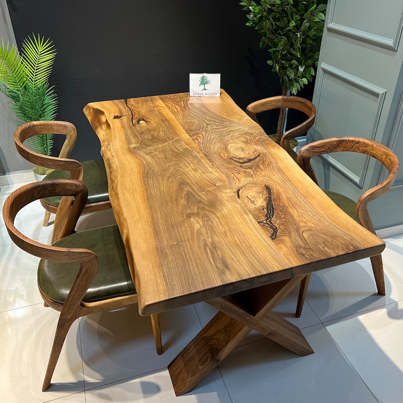 Walnut Dining Table - Etsy