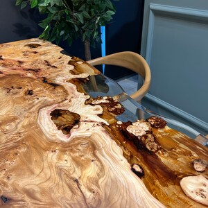Dining Room Table, Elm Tree, Epoxy Table, Custom Live Edge Epoxy Resin ...