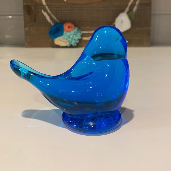 Blue Glass Bird - Etsy