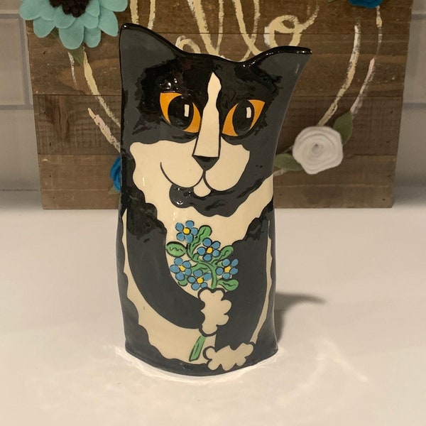 Cat Flower Vase - Etsy