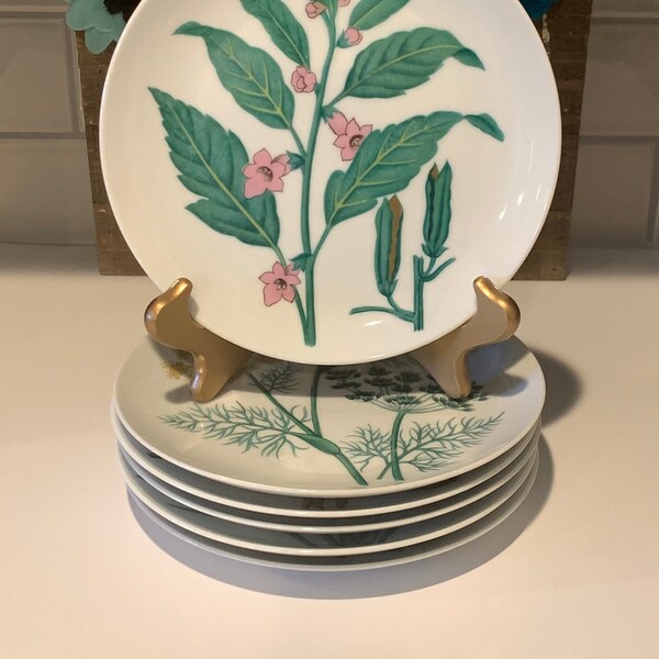 Botanical Plates - Etsy