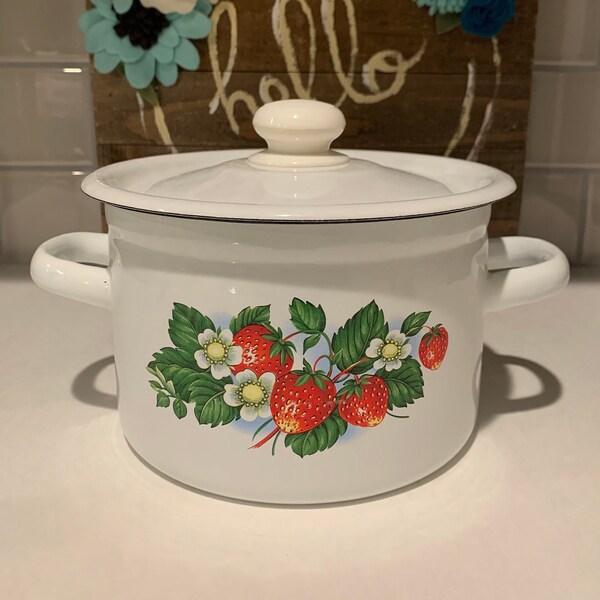 Enamel Stock Pot - Etsy