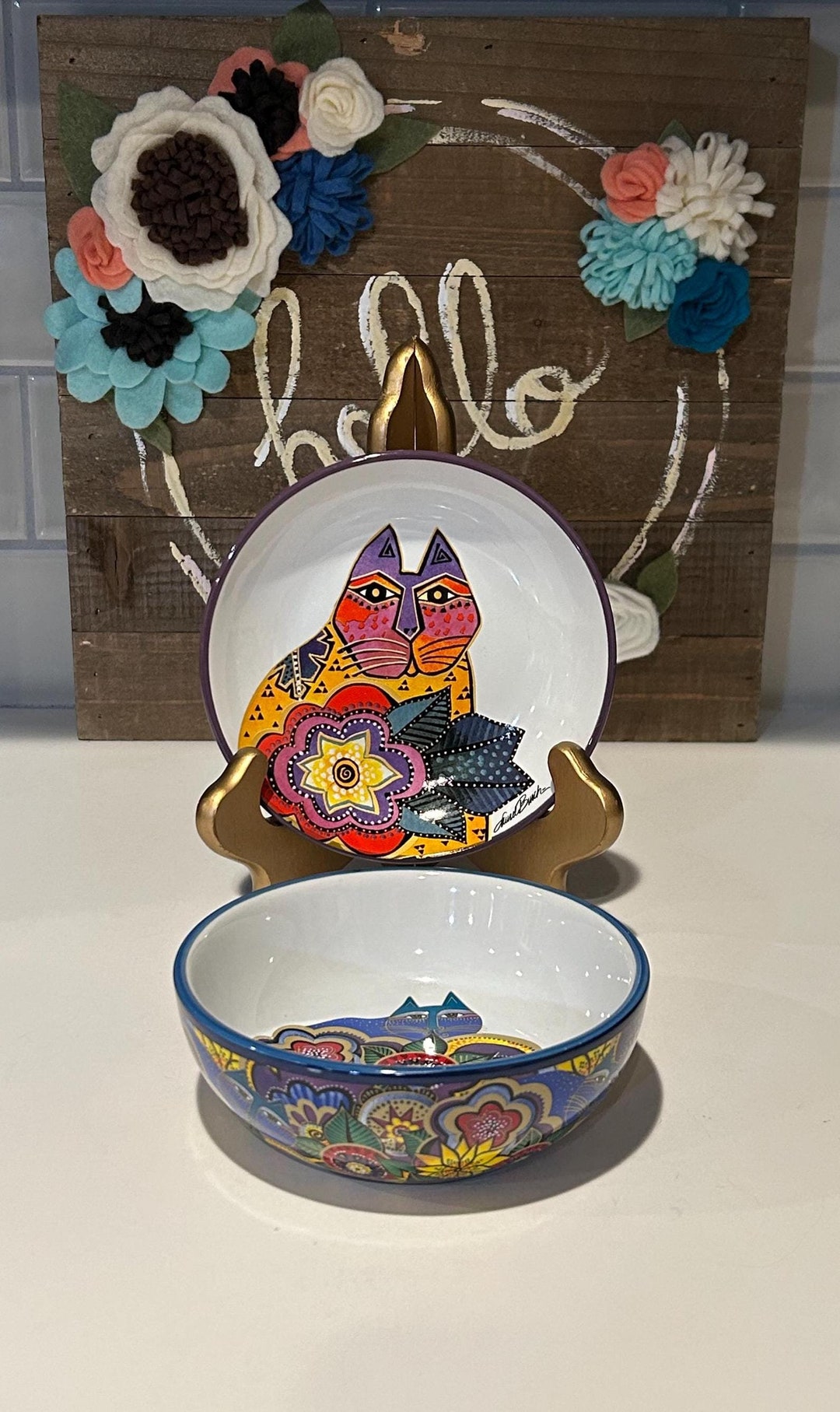 Laurel Burch Carlotta's Cat Bowl and Trinket Dish | Laurel Burch ...